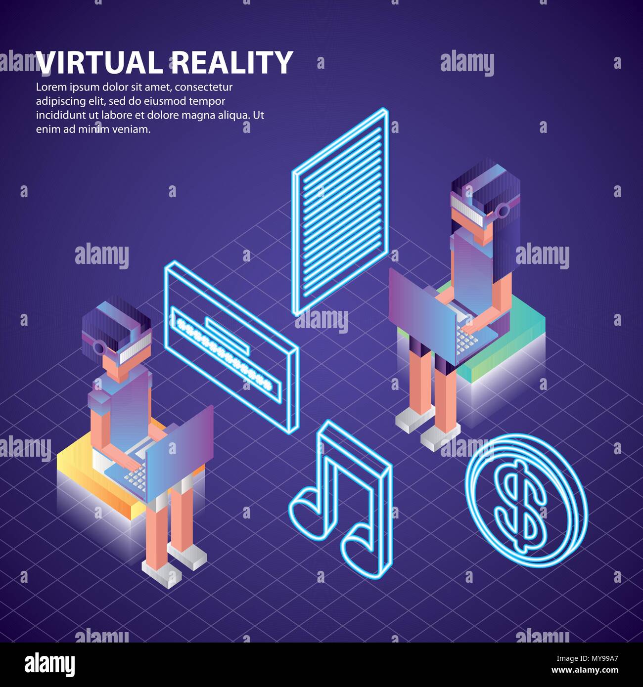 virtual reality isometric Stock Vector Image & Art - Alamy