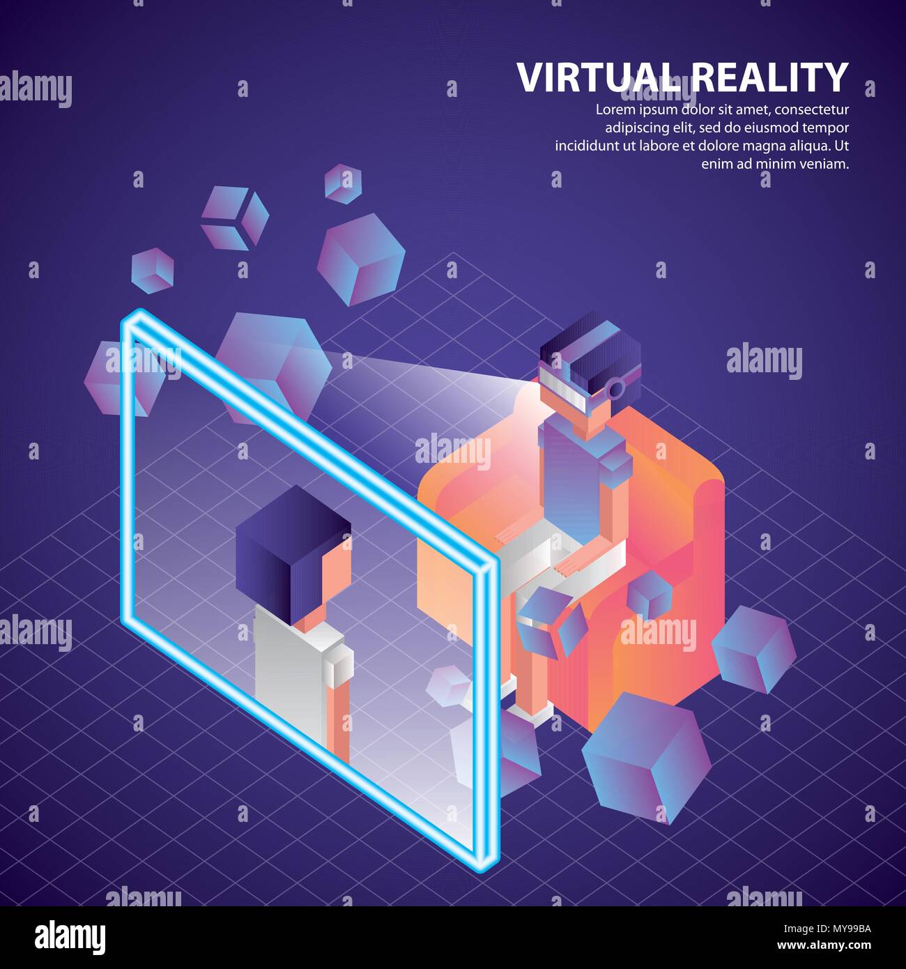 virtual reality isometric Stock Vector Image & Art - Alamy