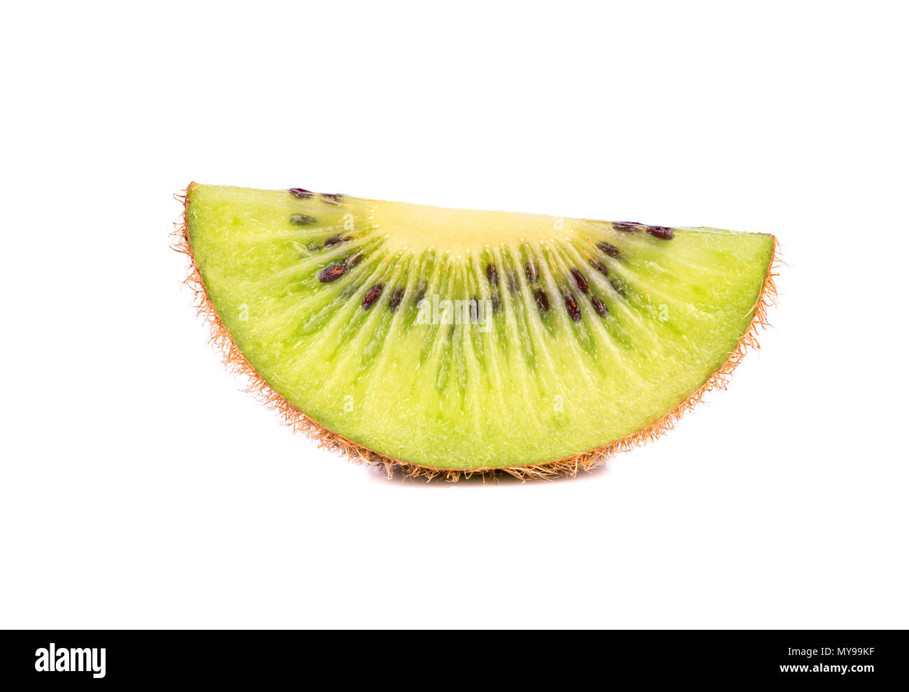 Fresh and juicy kiwi fruit slice isolated on white background Stock ...