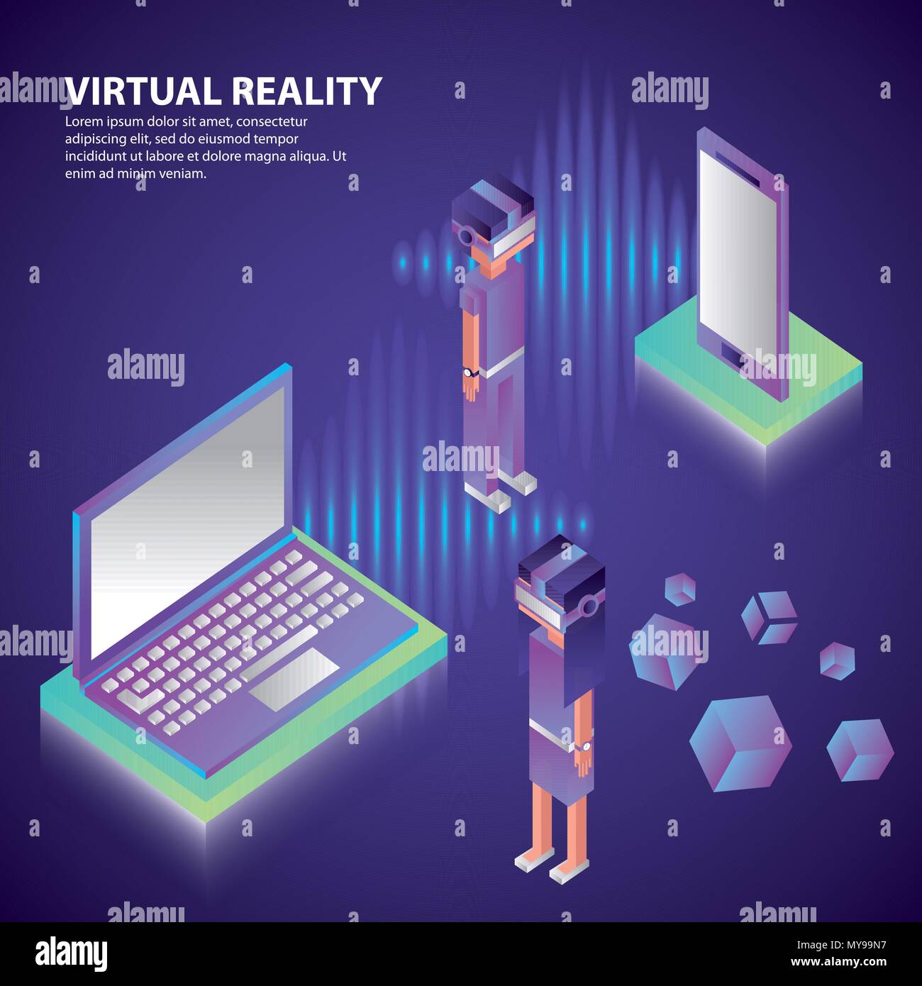 virtual reality isometric Stock Vector Image & Art - Alamy