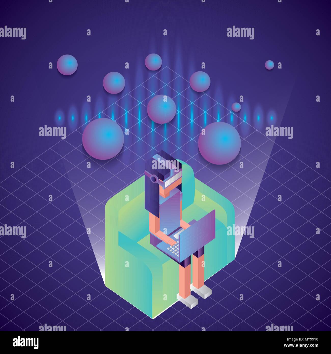 virtual reality isometric Stock Vector Image & Art - Alamy