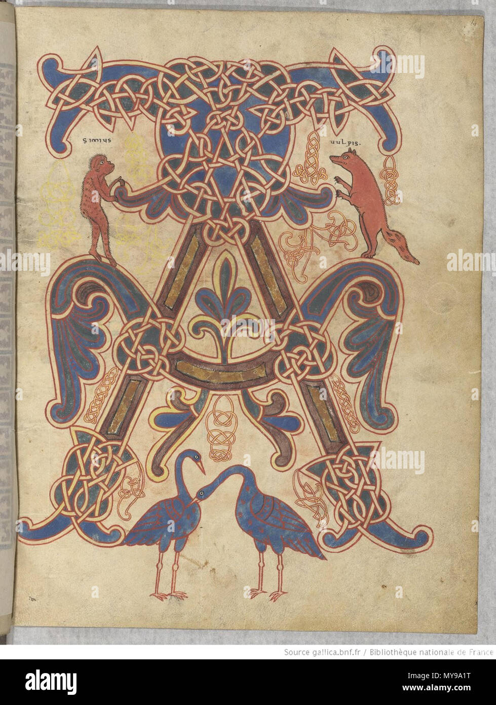 . Français : Eluminure Apocalypse de Saint Sever. Latin 8878, fol. 14 ...