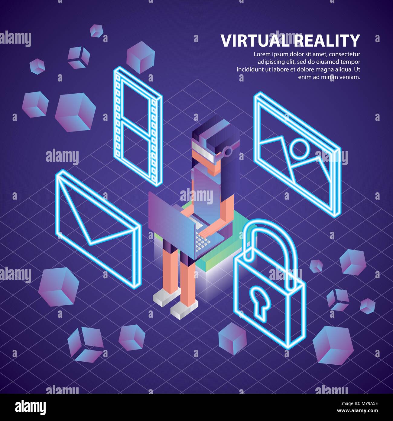 virtual reality isometric Stock Vector Image & Art - Alamy