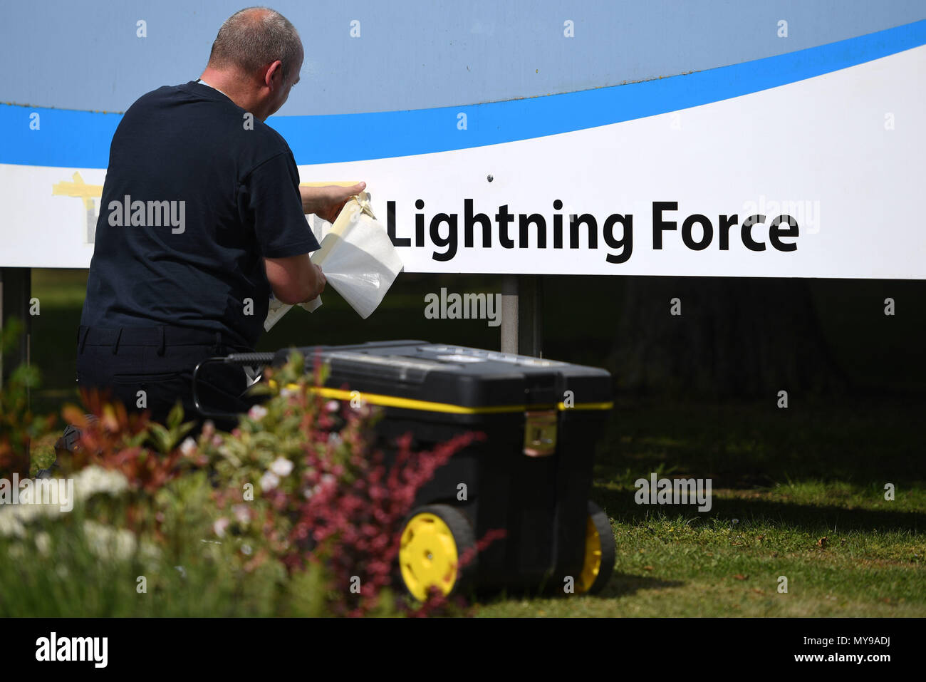 Raf marham sign hi-res stock photography and images - Alamy