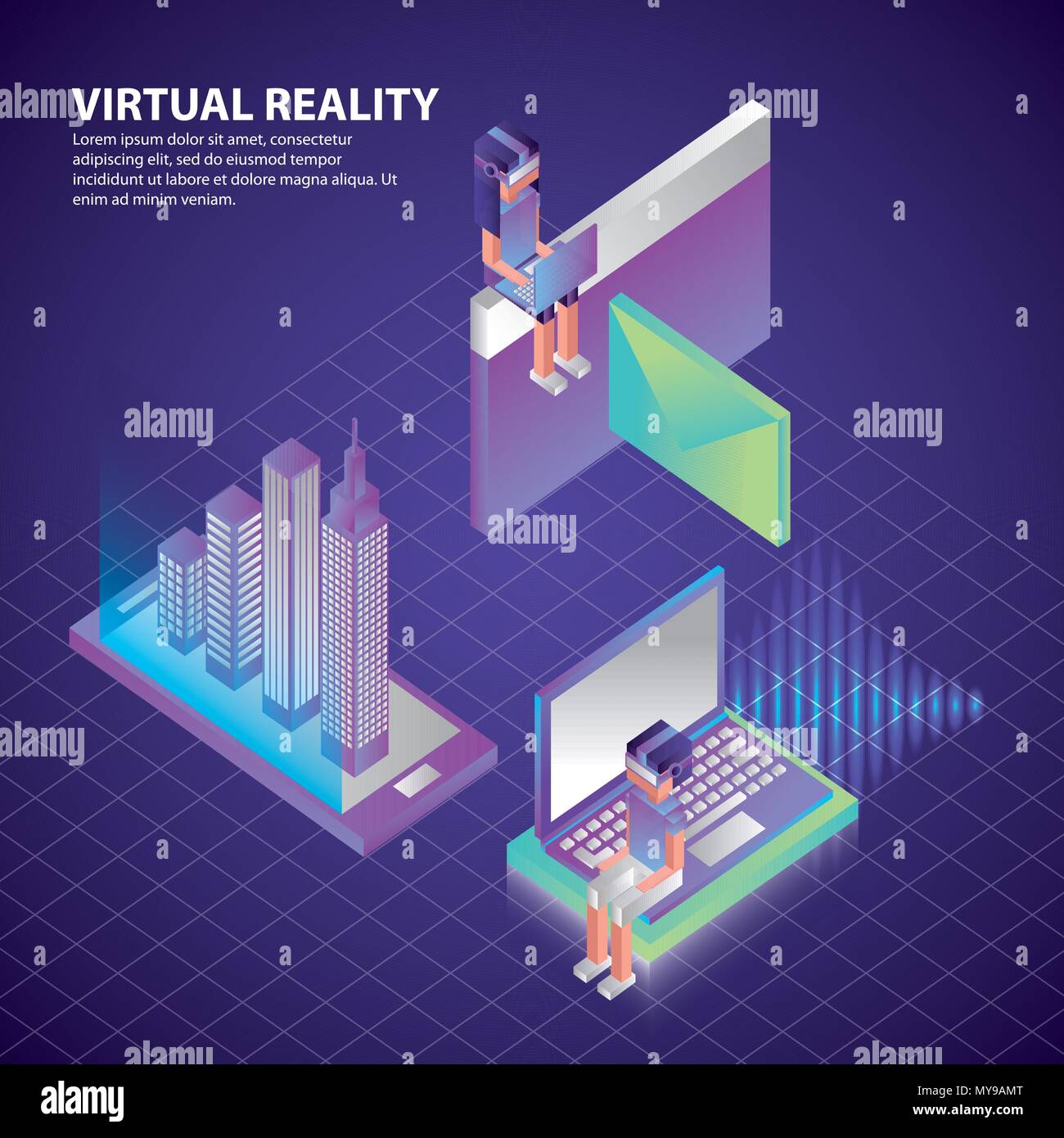 virtual reality isometric Stock Vector Image & Art - Alamy