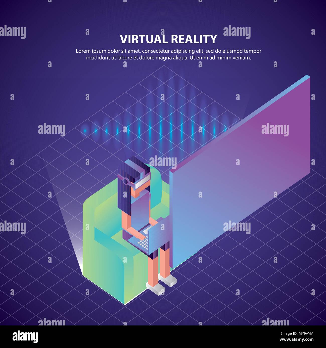 virtual reality isometric Stock Vector Image & Art - Alamy