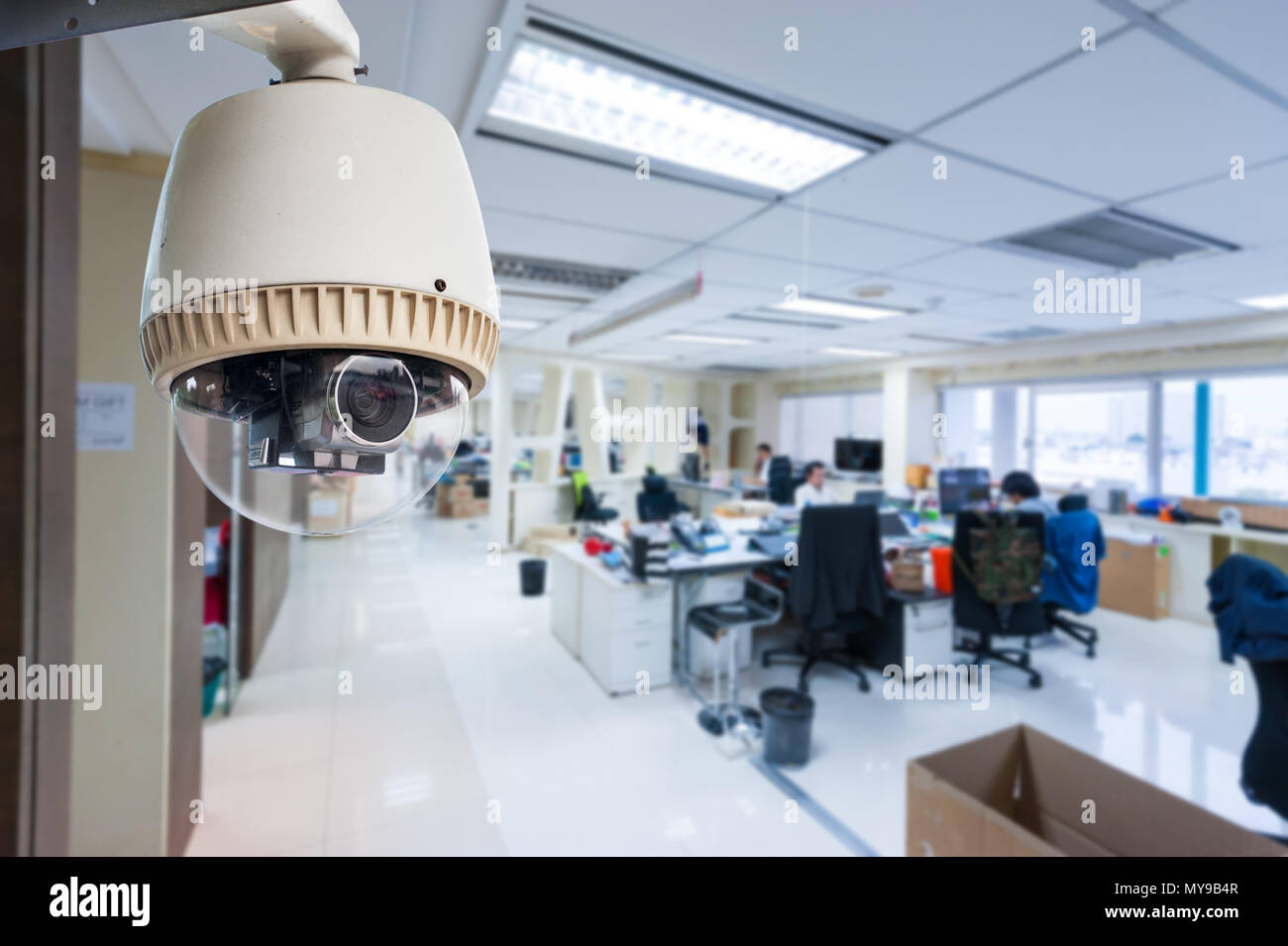 CCTV or surveillance operating in office building Stock Photo - Alamy