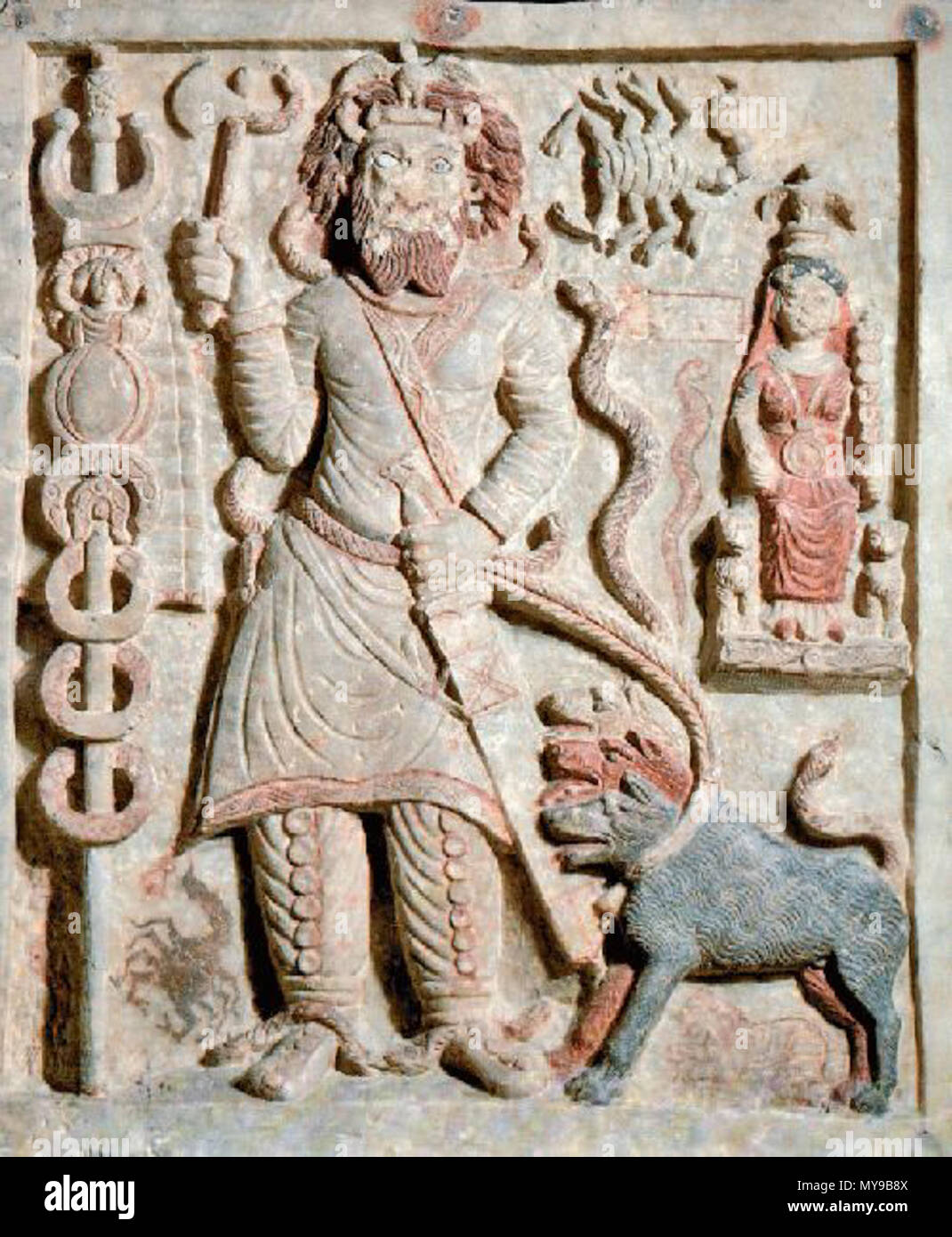 . English: This file is a faithful, photographic reproduction of an ancient Parthian relief ...