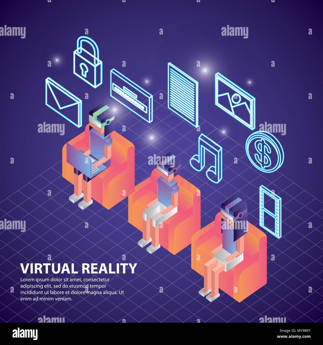 virtual reality isometric Stock Vector Image & Art - Alamy