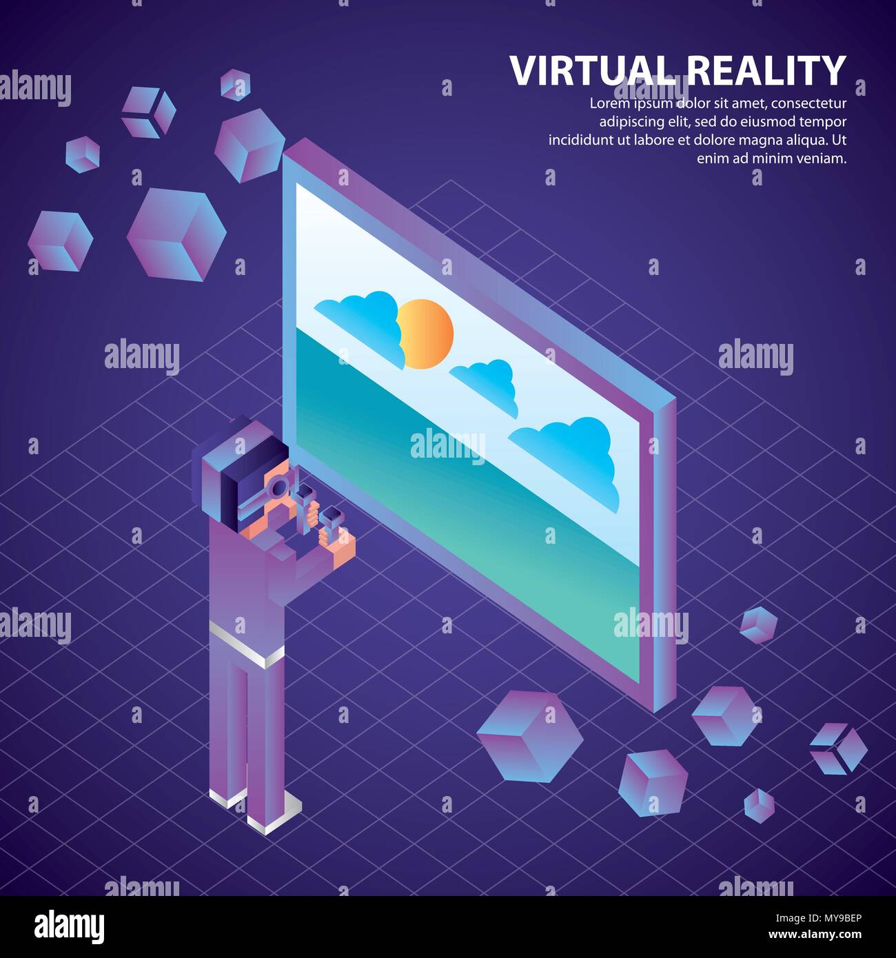 virtual reality isometric Stock Vector Image & Art - Alamy