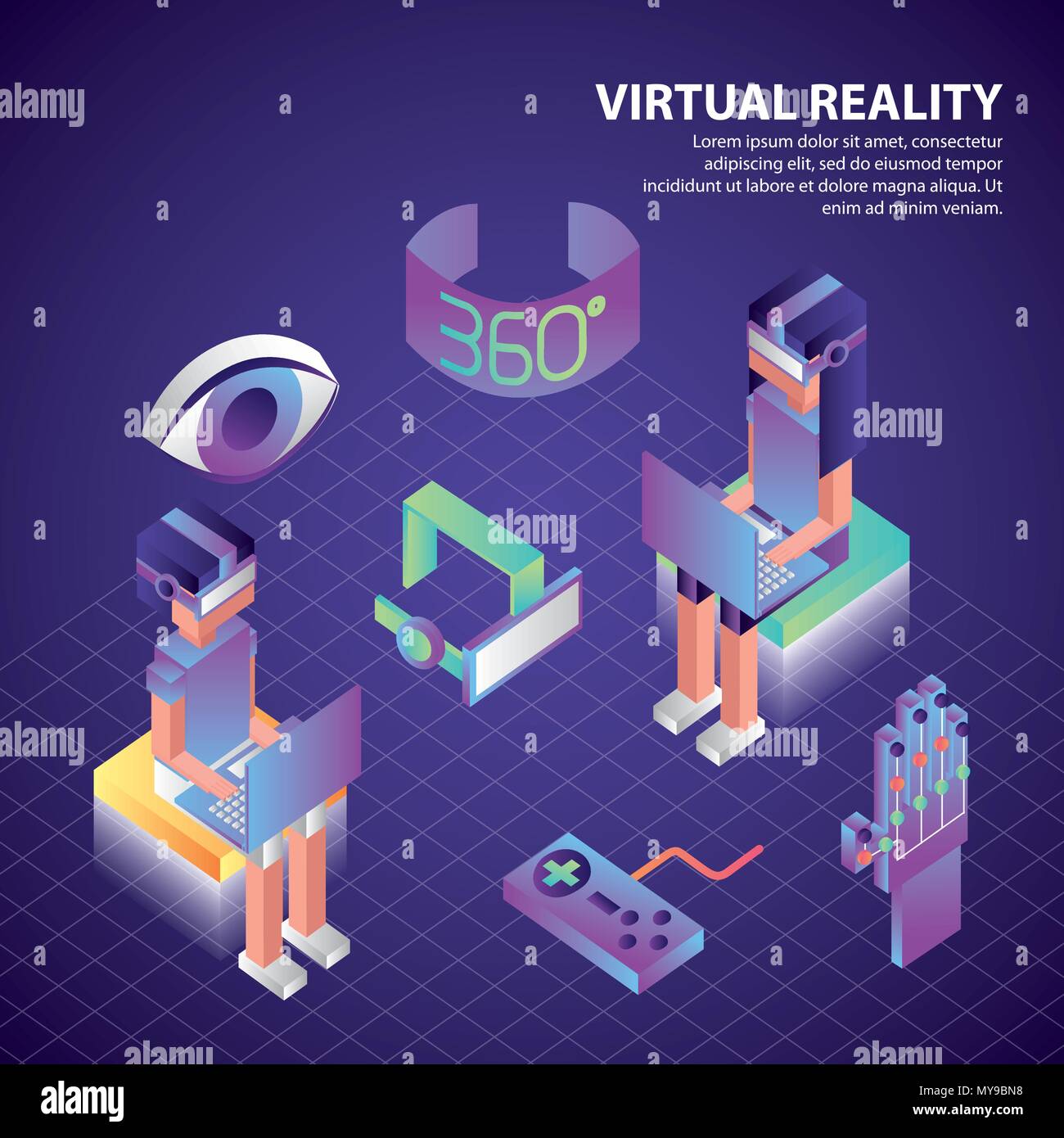 virtual reality isometric Stock Vector Image & Art - Alamy