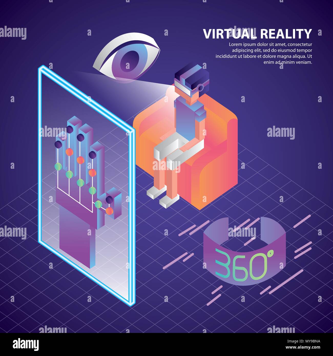 virtual reality isometric Stock Vector Image & Art - Alamy