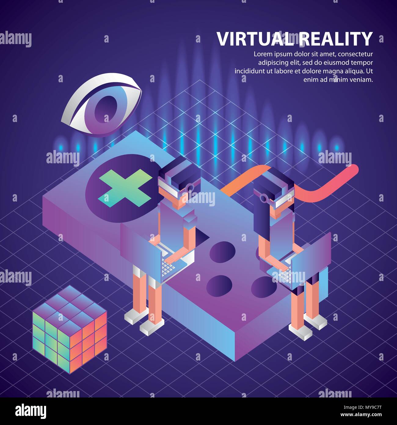 virtual reality isometric Stock Vector Image & Art - Alamy