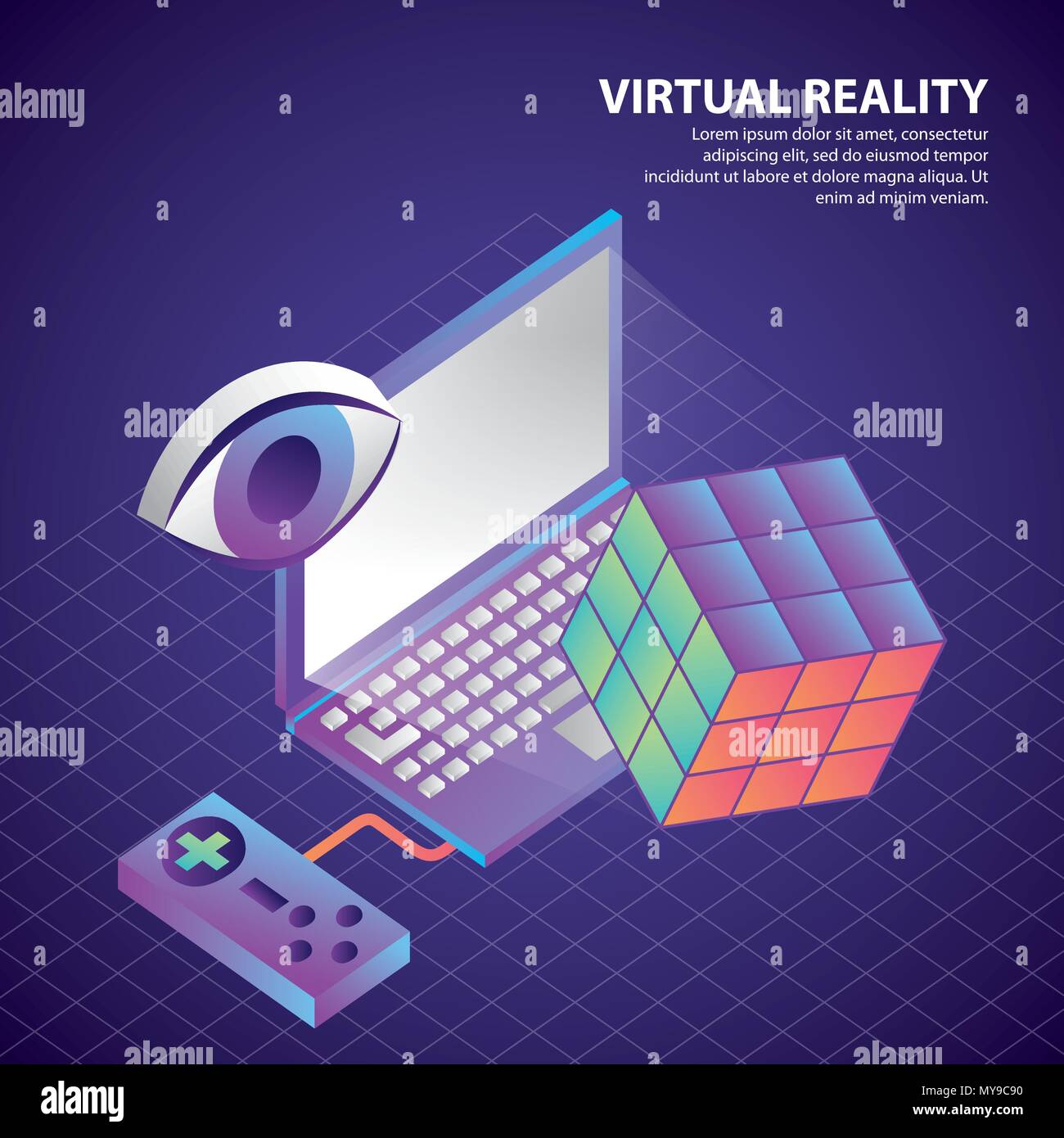 virtual reality isometric Stock Vector Image & Art - Alamy