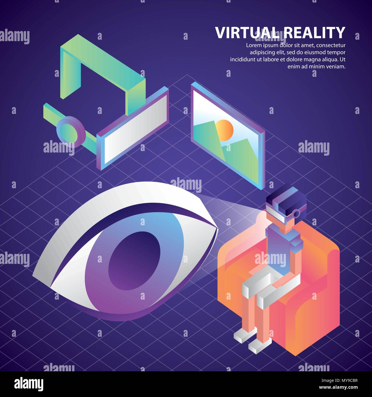 virtual reality isometric Stock Vector Image & Art - Alamy
