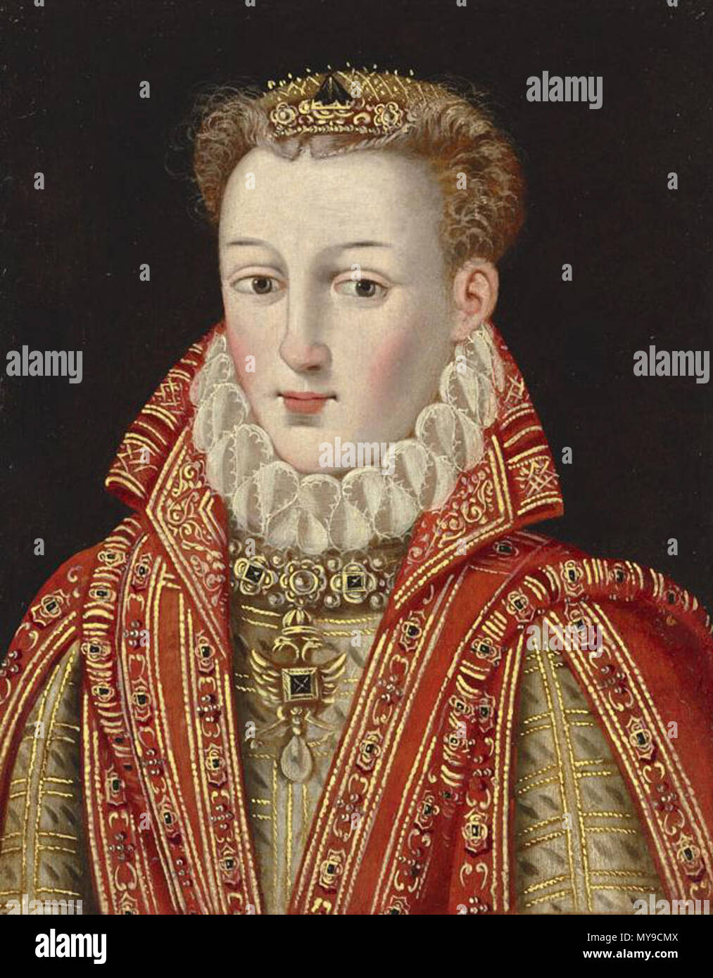 . Portrait of Anna of Austria, Queen of Spain (1549-1580) . 16th ...