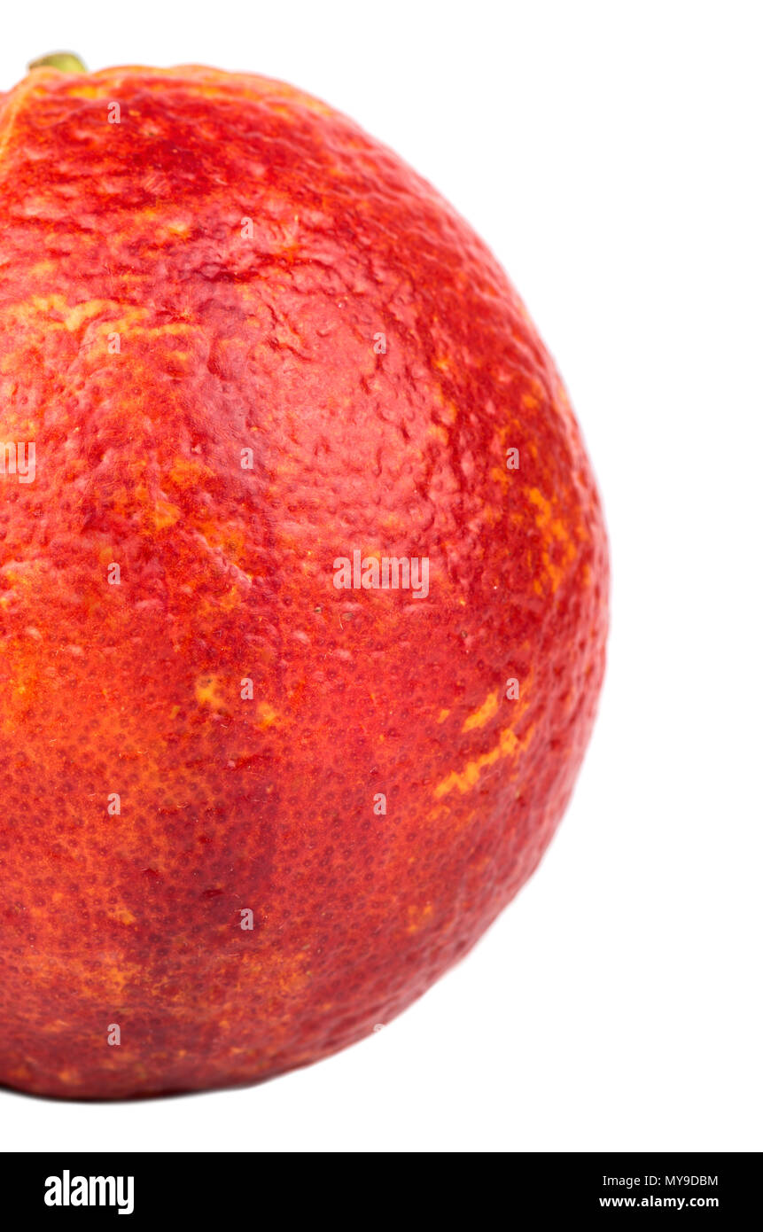 Part ripe fruit Sicilian orange on a white background Stock Photo - Alamy