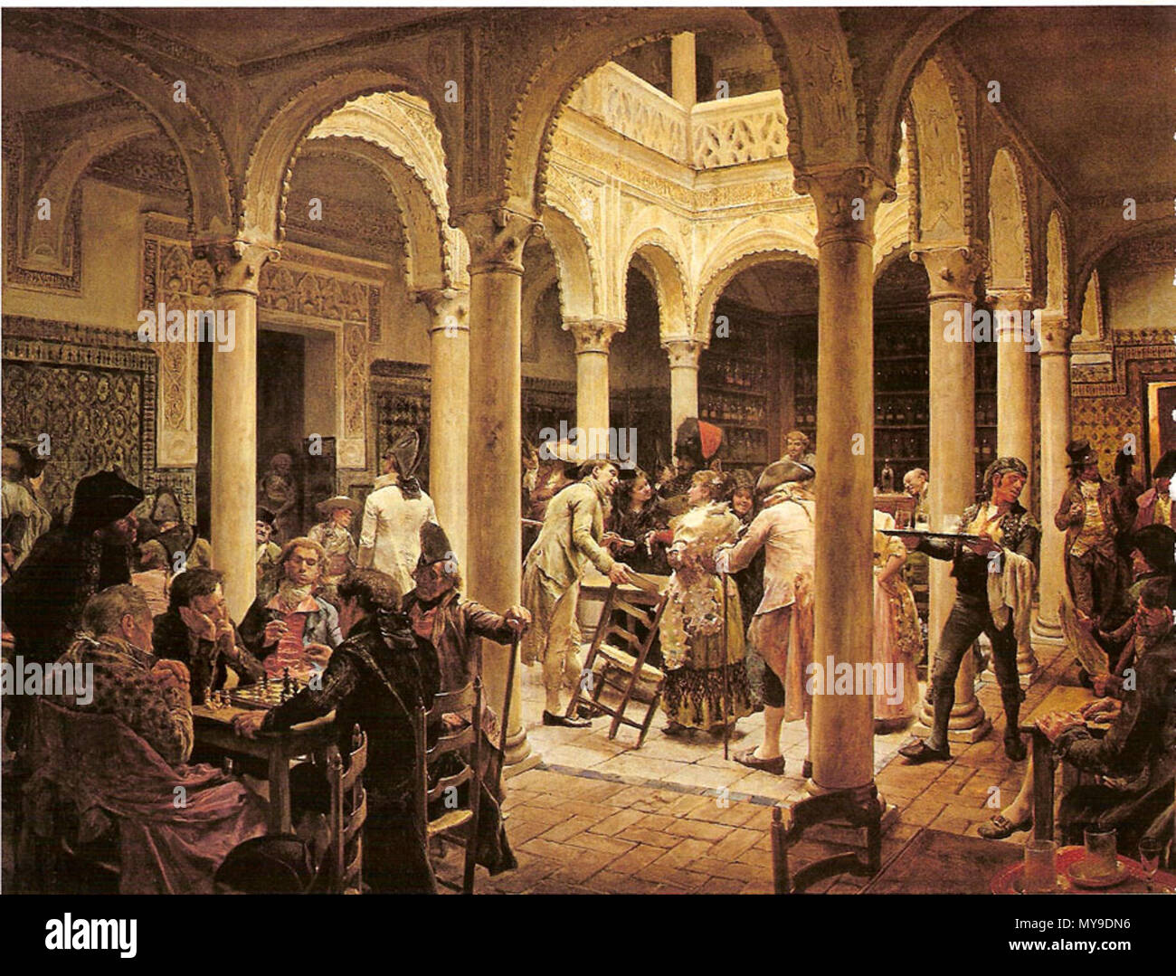 . Español: El café de José Jiménez Aranda (1837-1903) pintado en 1889 ...