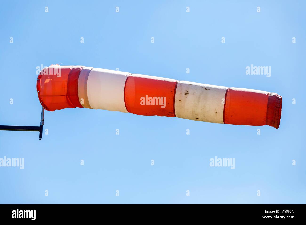 Wind sleeve (illustration), photographed at an airport in Brandenburg ...