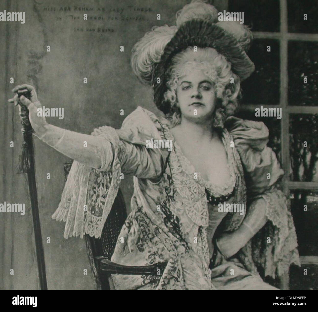 . English: Ada Rehan as Lady Teazle in 'The School For Scandal' . 1893 ...