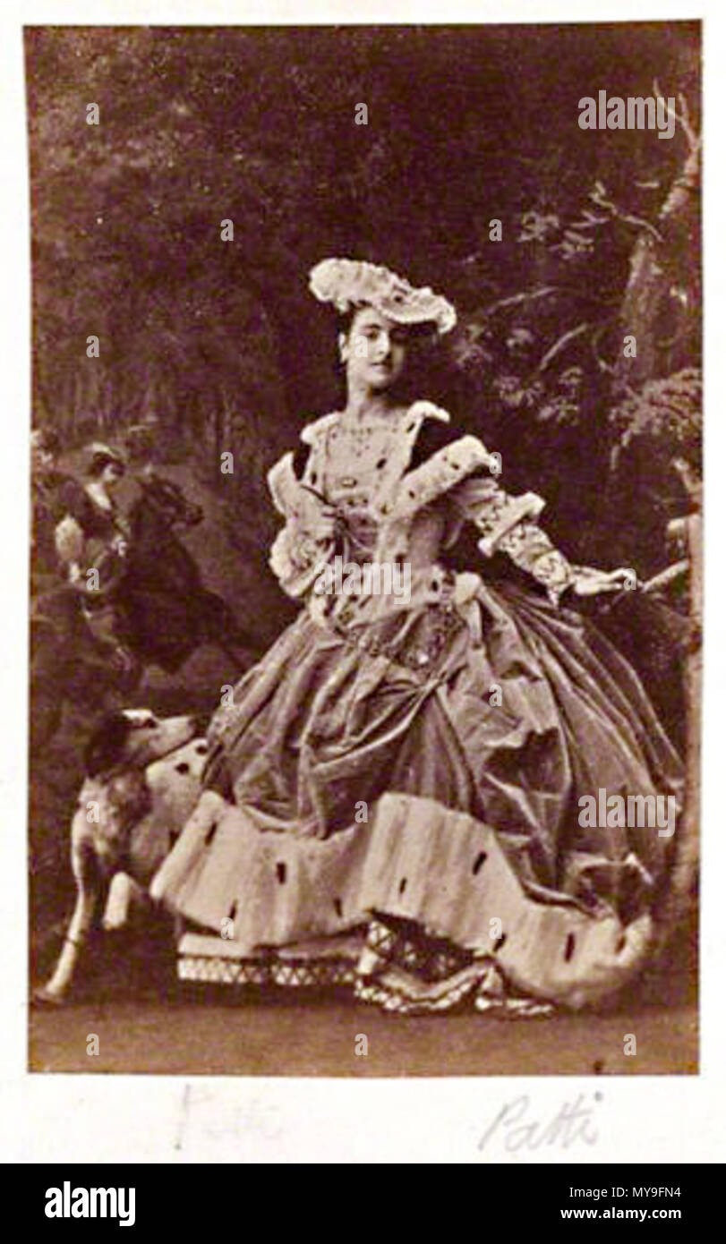 . English: Adelina Patti as Harriet in the opera Martha by Friedrich ...