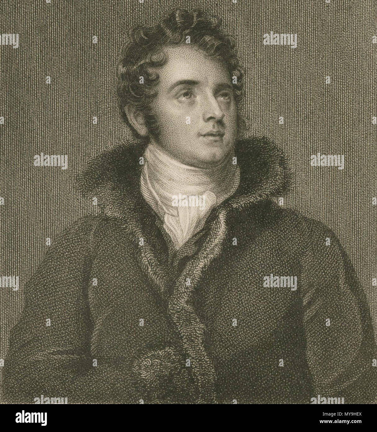 . English: Portrait of the actor Alexander Rae . 1815. Engraved by T ...