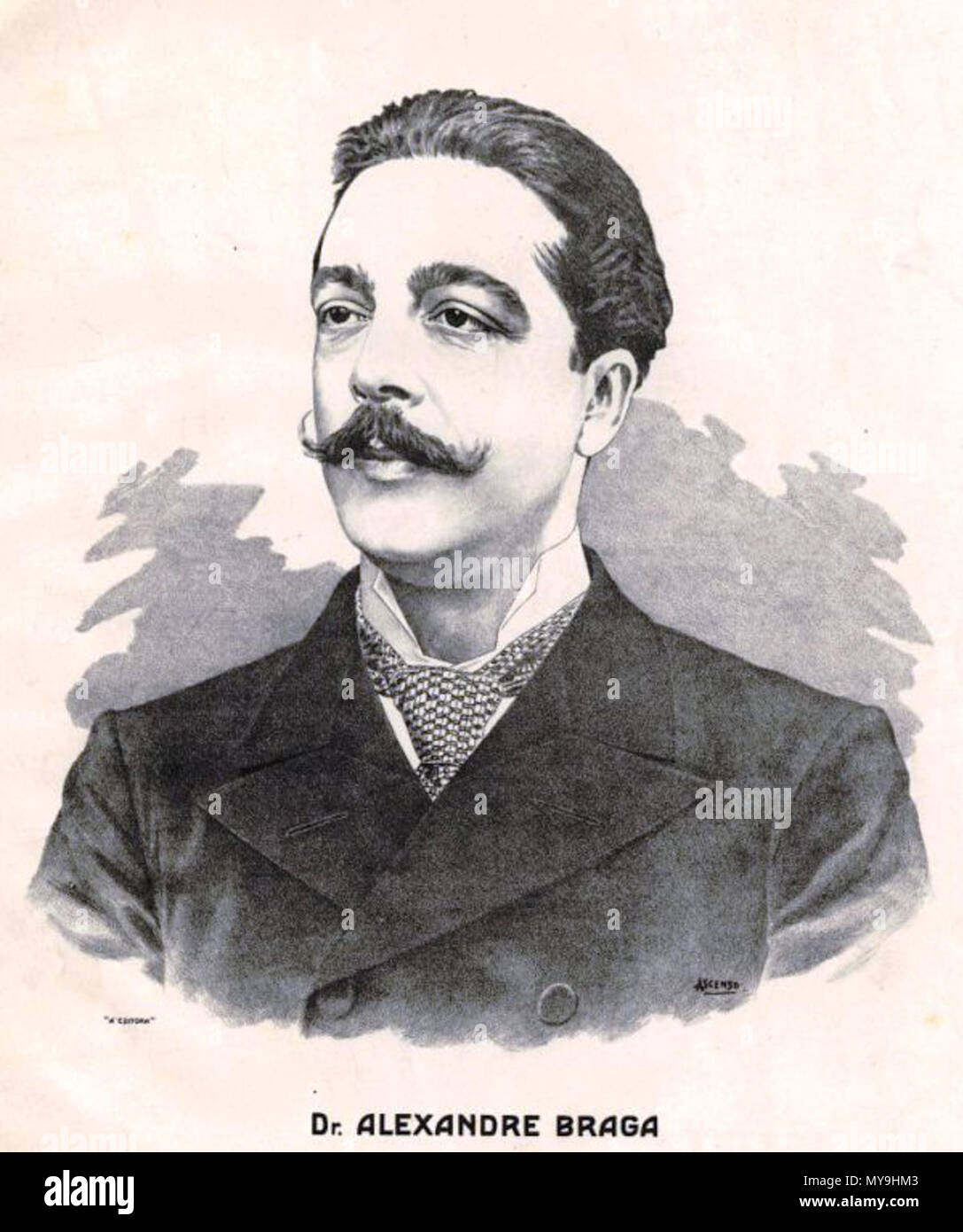 . Portuguese politician Alexandre Braga (1871-1921), picture ca. 1900 . circa 1900. Ascenso 32 ...