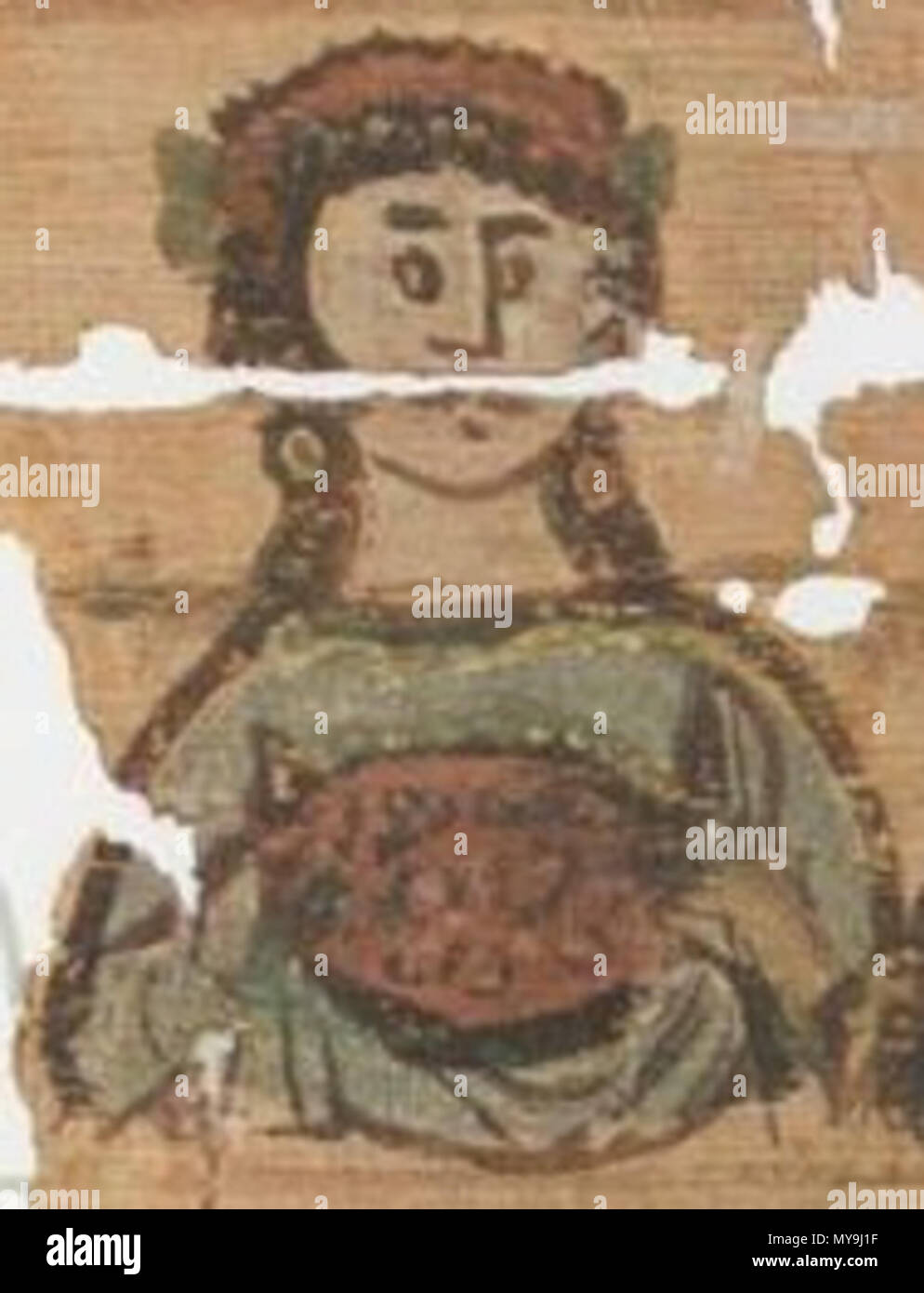 . English: Alexandrian World Chronicle, fragment of a calendar. 5th ...