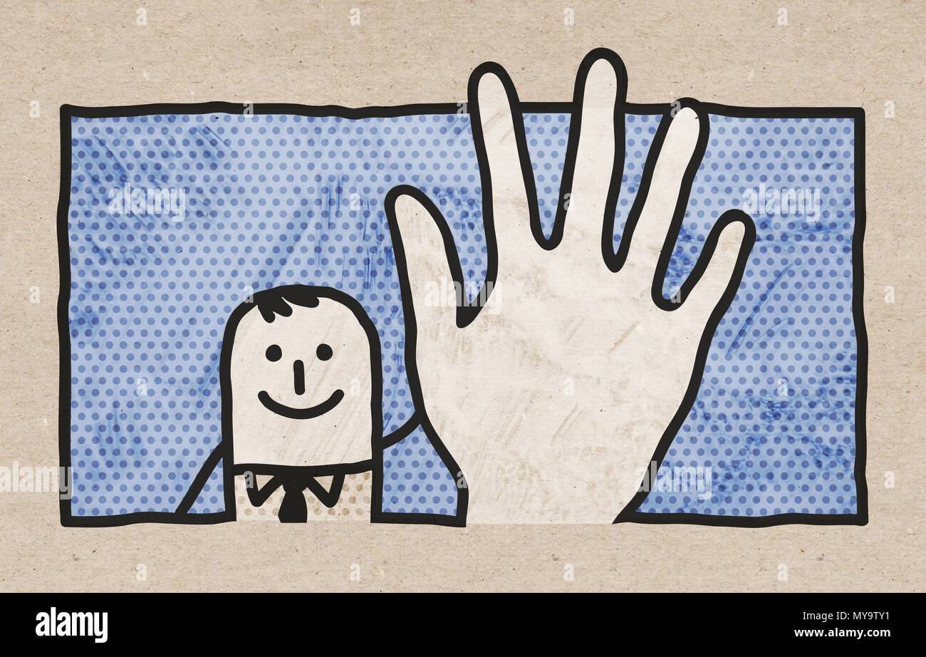 Human hand palm cartoon hi-res stock photography and images - Alamy