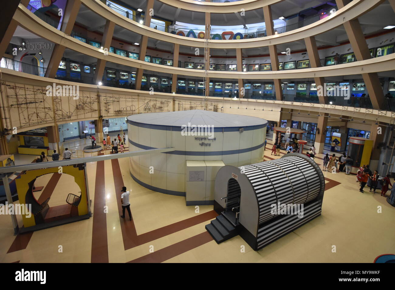 Kolkata, India. 31 May, 2018. Science On a Sphere and other exhibits at ...