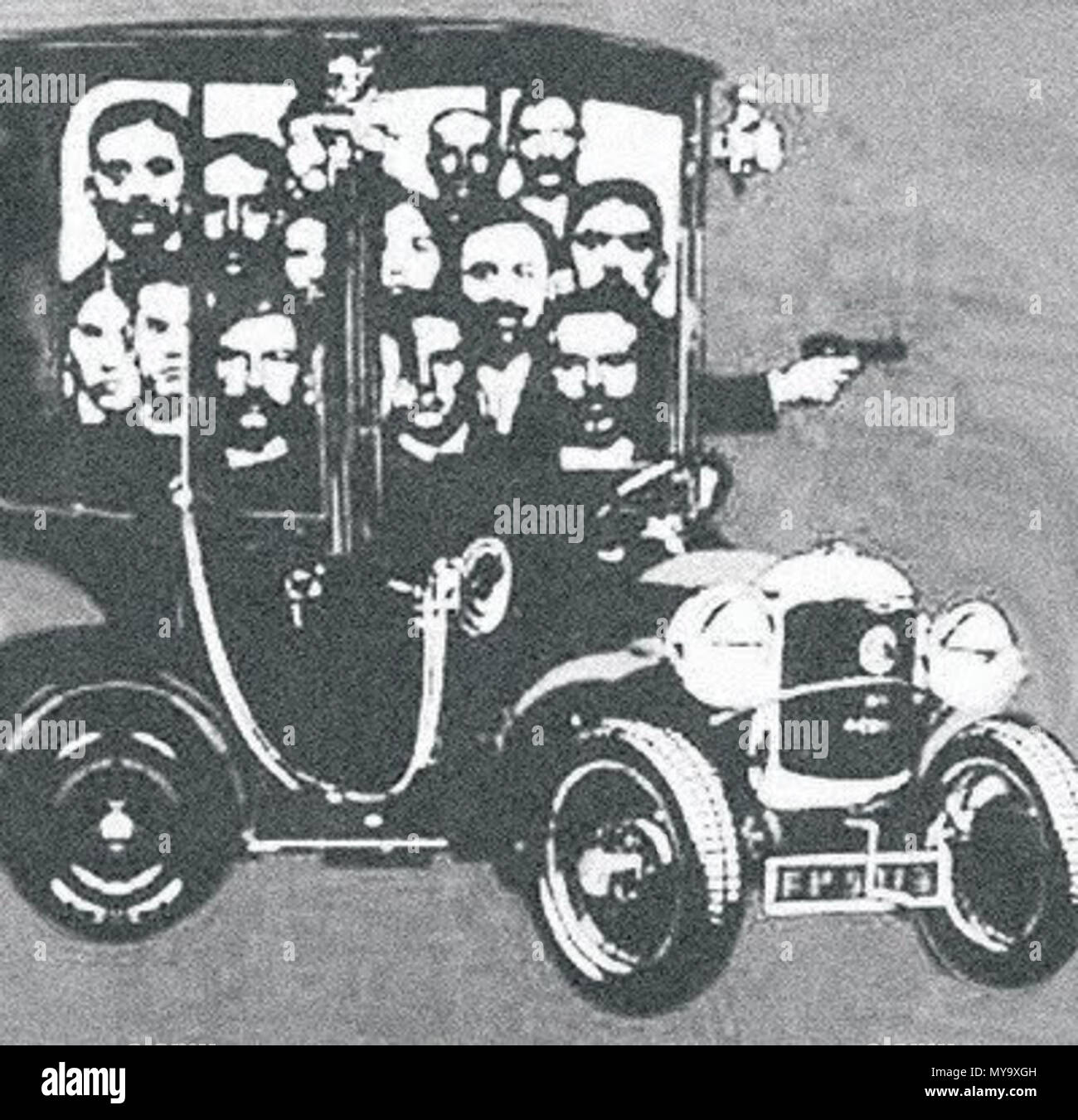 . Português: Desenho do Bando Bonnot - Flavio Costantini . 1913. Le ...