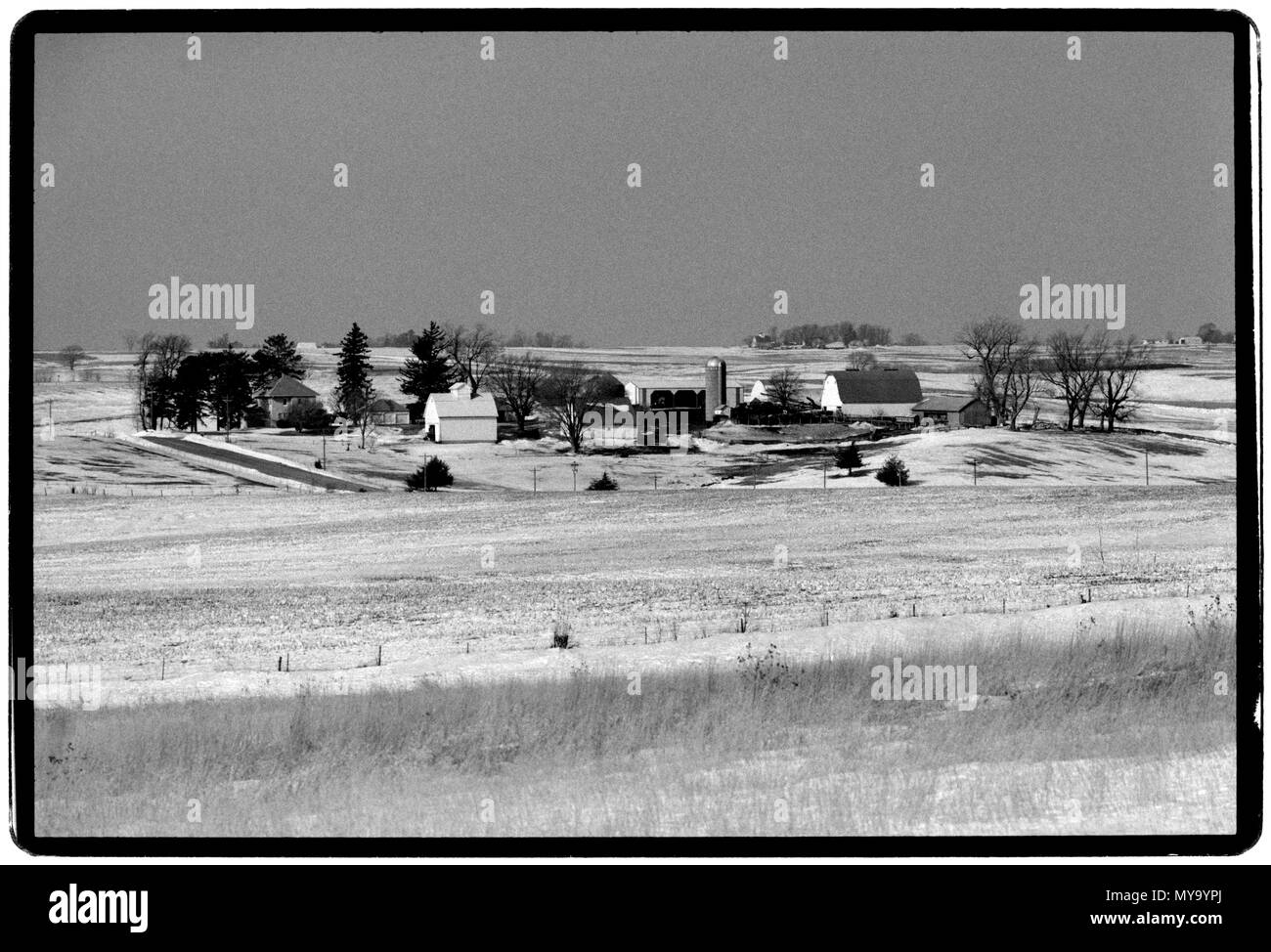 Iowa landscape Black and White Stock Photos & Images - Alamy