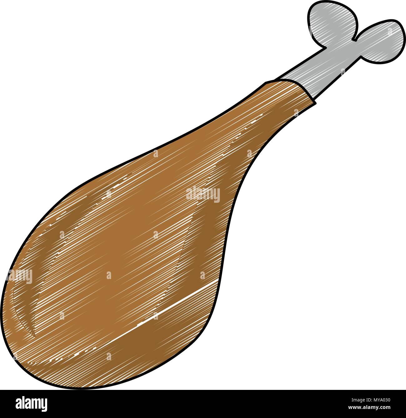 Chicken thigh isolated scribble Stock Vector Image & Art - Alamy