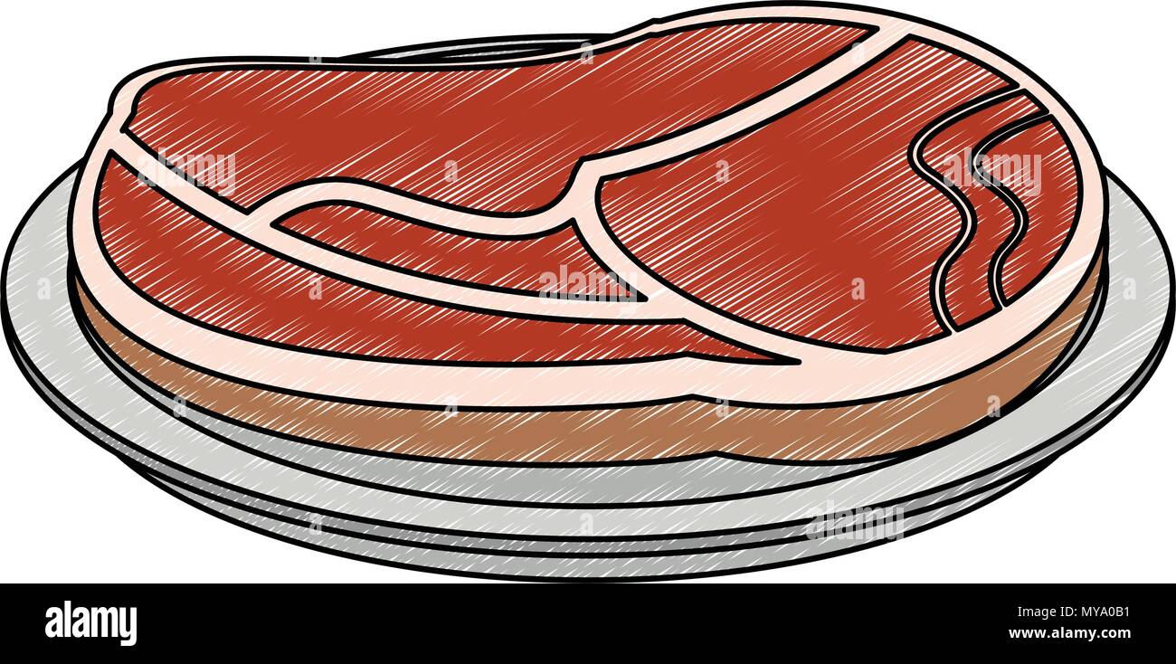 Beef steak food scribble Stock Vector Image & Art - Alamy