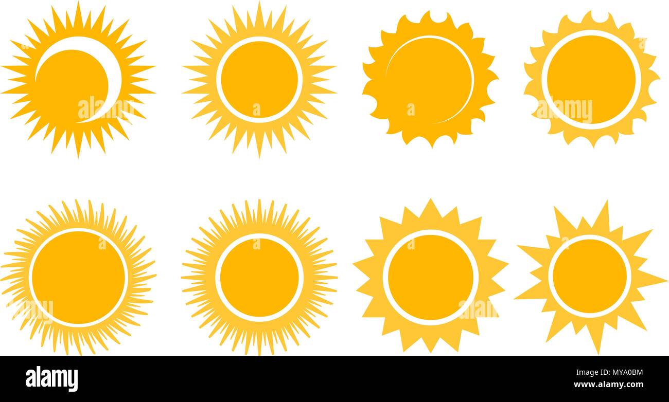 Sun icon set Stock Vector Image & Art - Alamy