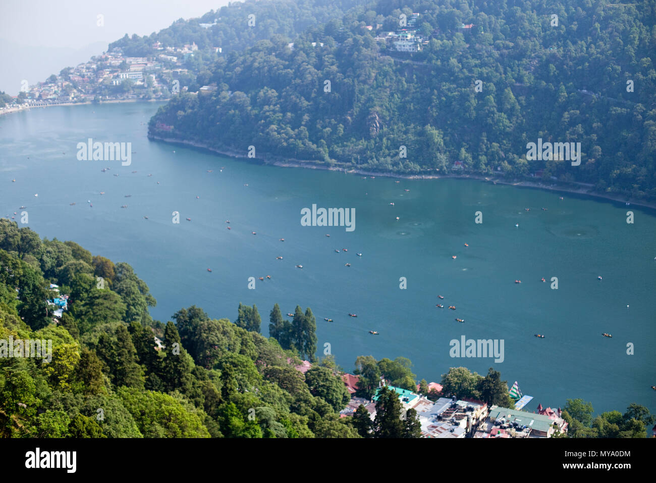 Nainital lake of city City Top View Stock Photo - Alamy