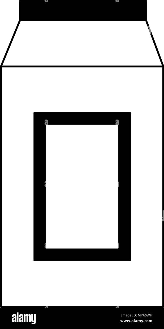 Isolated milk box in Black and White Stock Photos & Images - Alamy