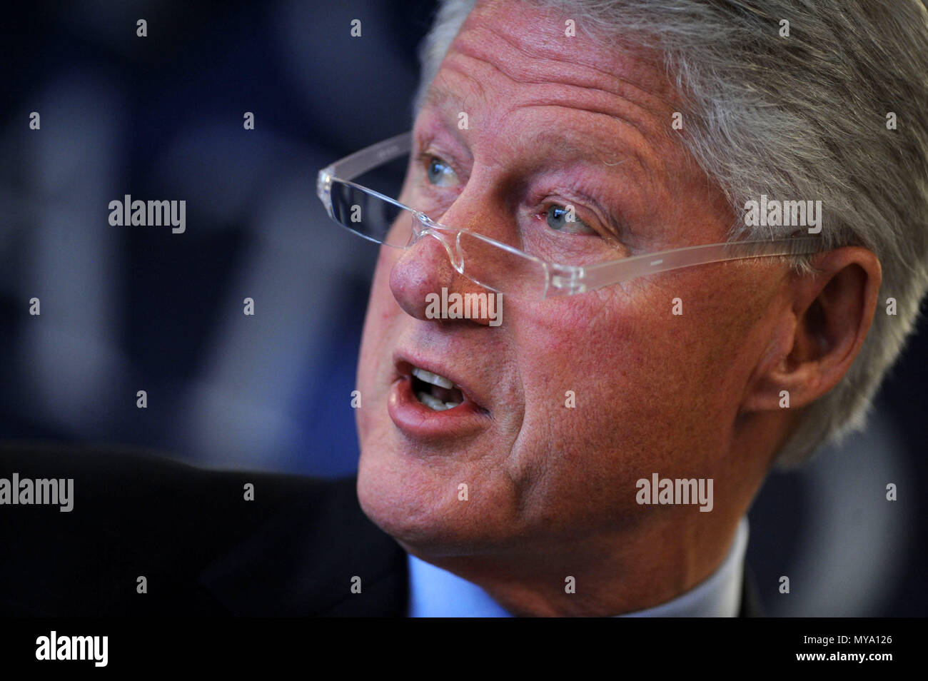 NEW YORK - FEBRUARY 17: Former President Bill Clinton in Harlem on ...