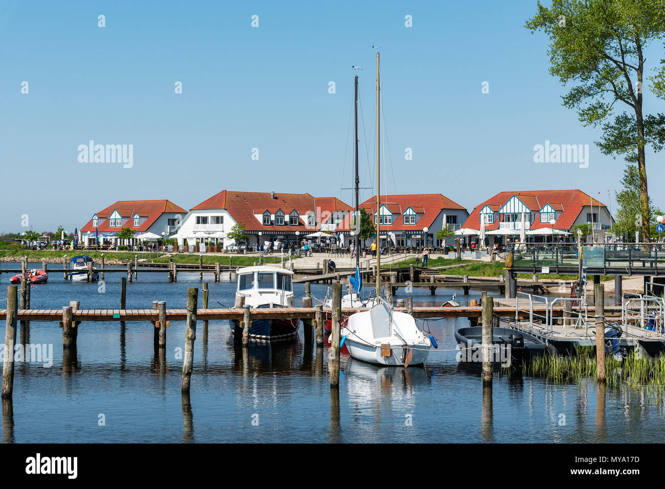 Harbour, Haffplatz, Promenade, Rerik, Baltic seaside resort ...