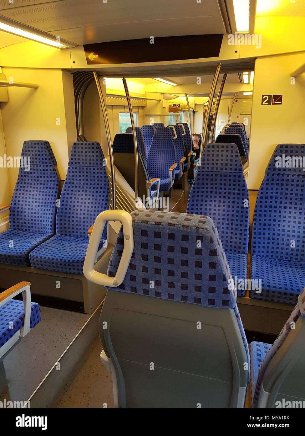 Emtpy interior of the train for long and short distance in Europe Stock ...