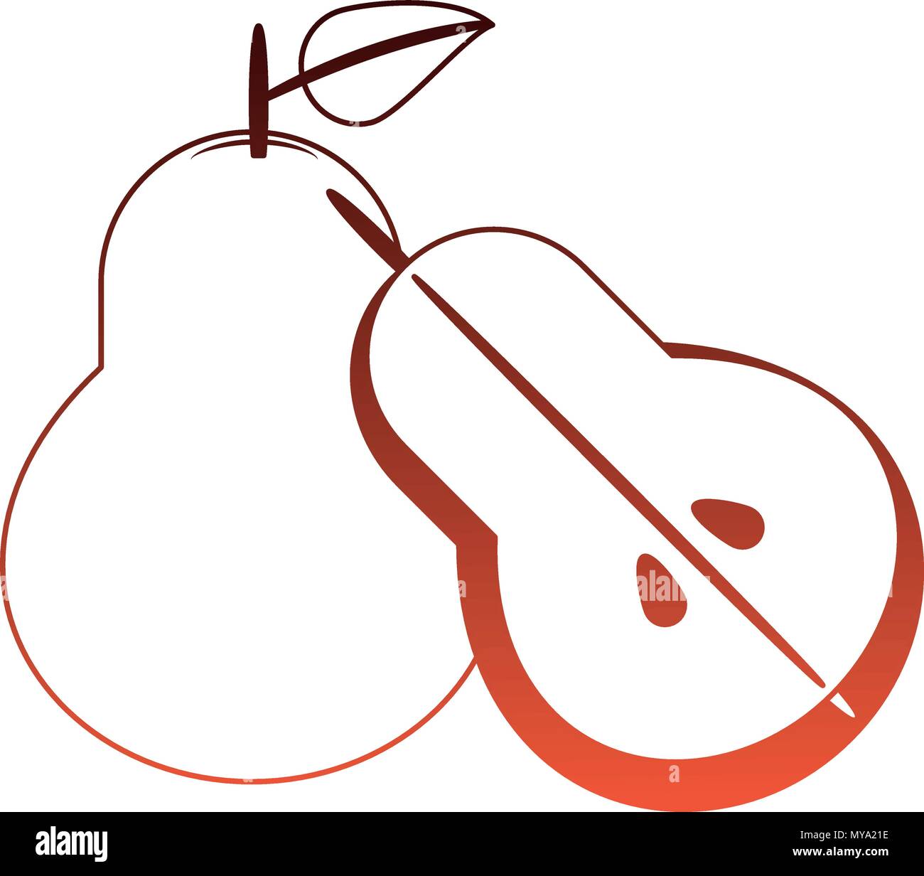 Red pears Stock Vector Images - Alamy