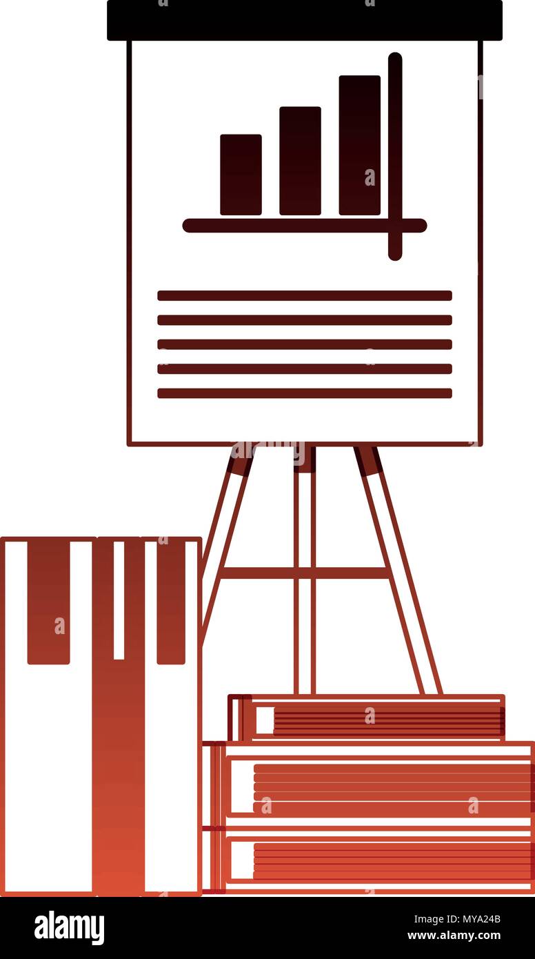 Statistics with files red lines Stock Vector Image & Art - Alamy