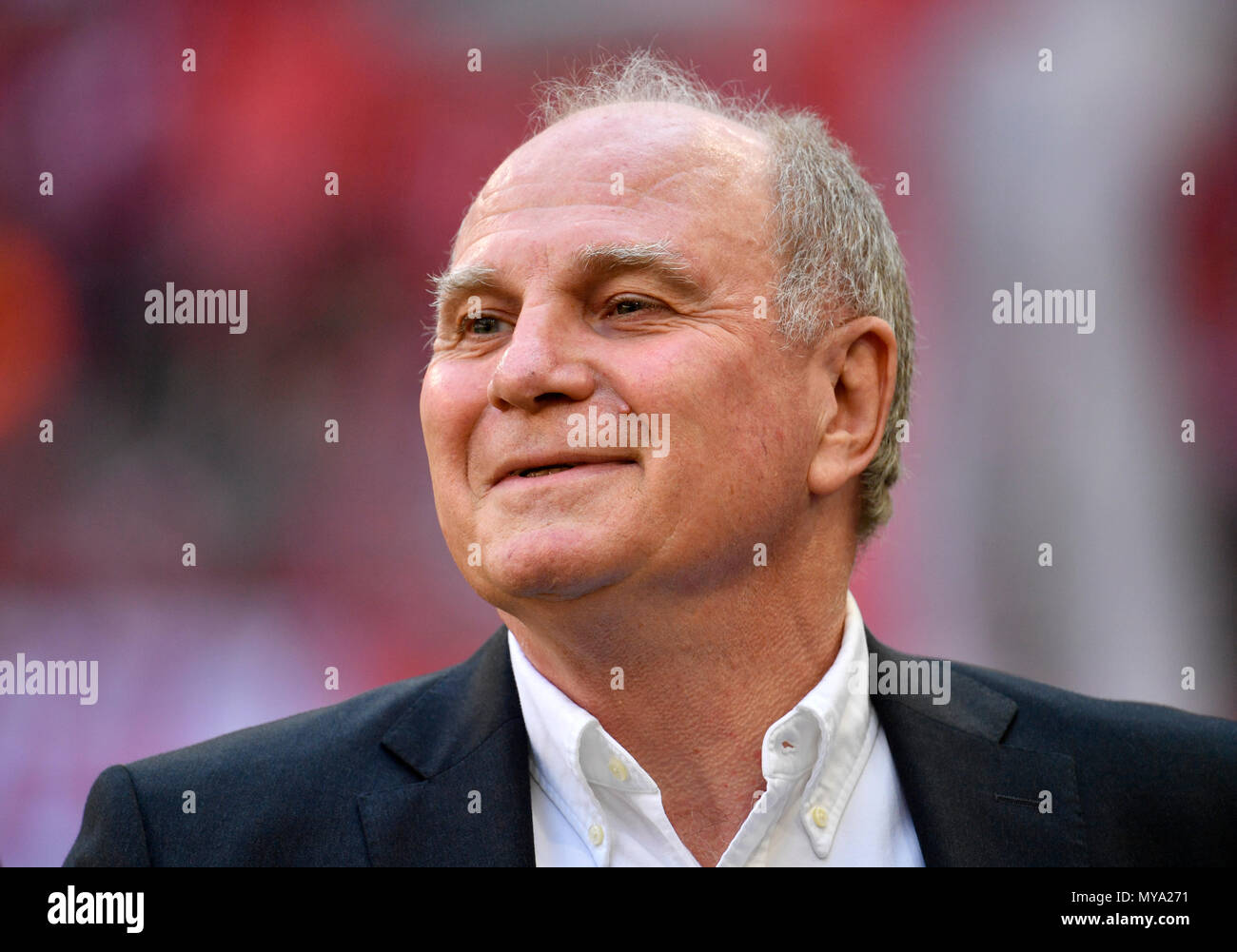 President Uli Hoeneß FC Bayern Munich, Allianz Arena, Munich, Bavaria ...