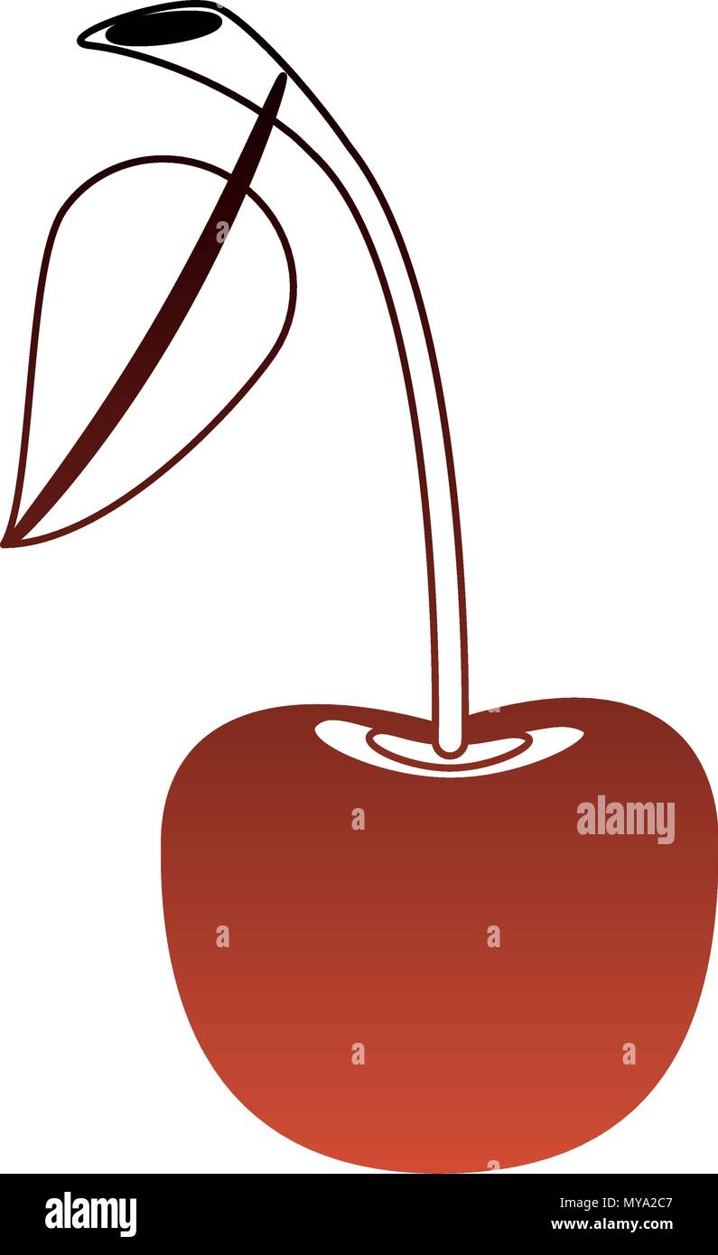 Cherry delicious fruit red lines Stock Vector Image & Art - Alamy