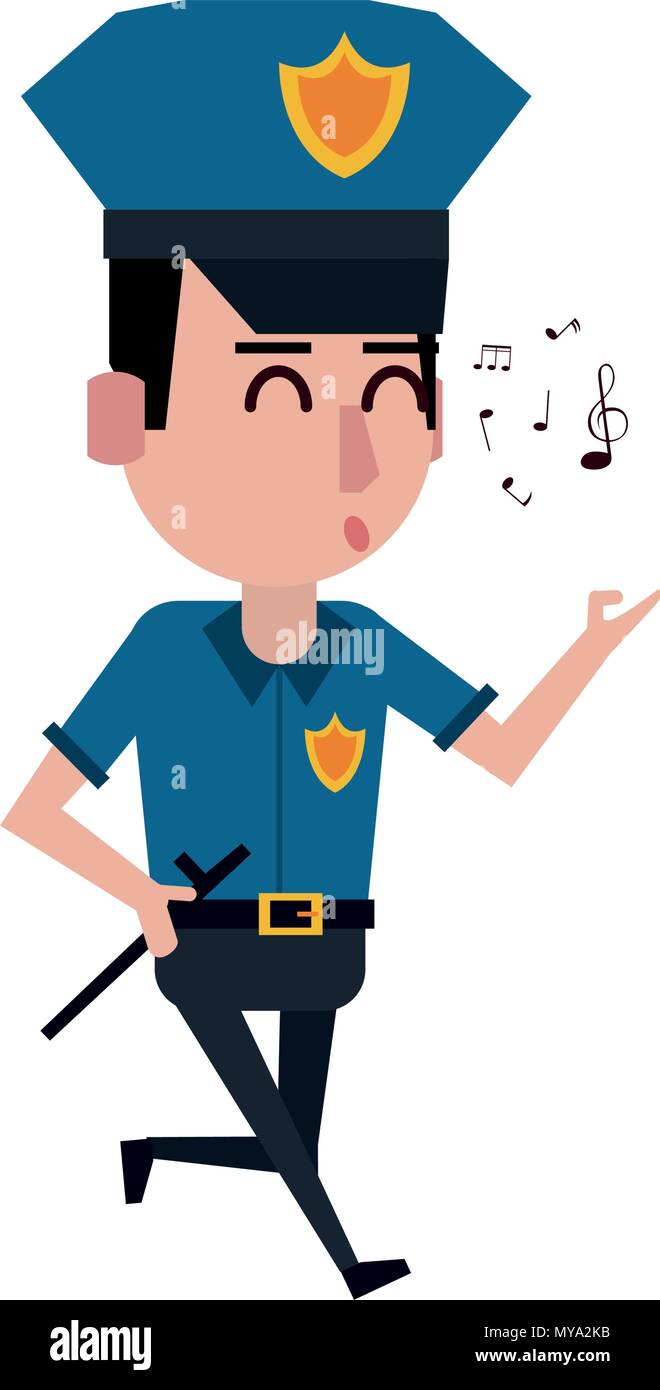 Cute police officer cartoon Stock Vector Image & Art - Alamy