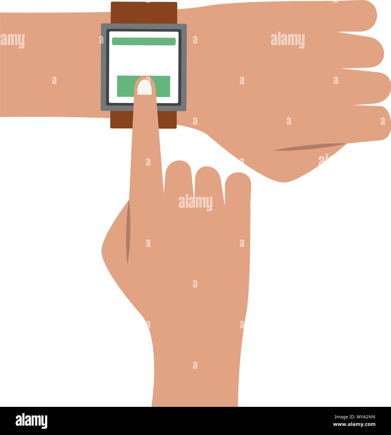 Arm with smartwatch Stock Vector Image & Art - Alamy