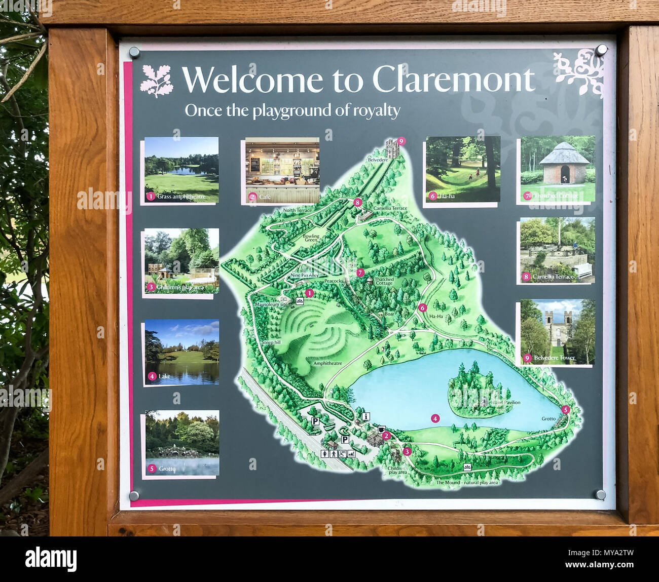 Claremont Landscape Gardens, Surrey Stock Photo - Alamy