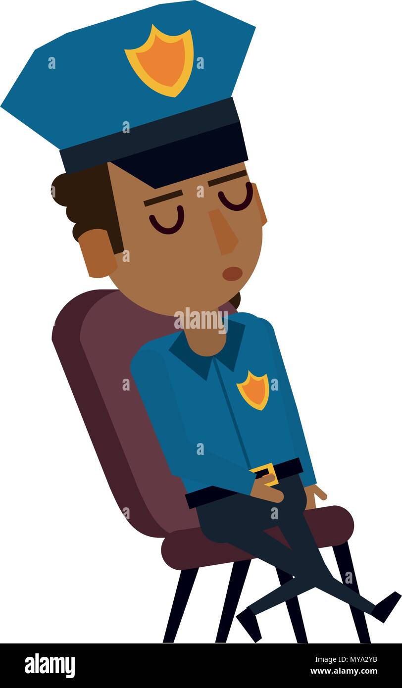 Sleeping at work funny Stock Vector Images - Alamy