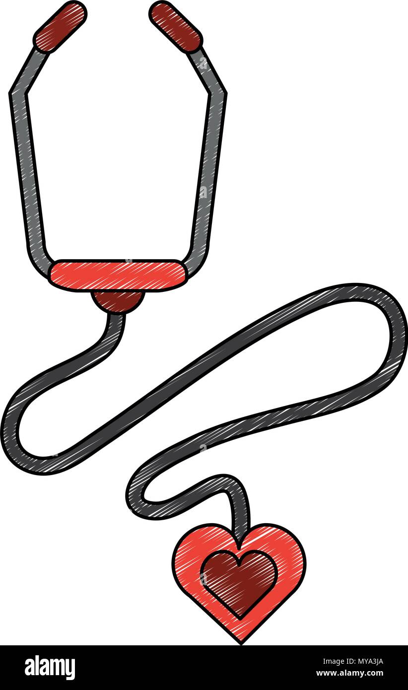 Medical stethoscope draw Stock Vector Images - Alamy