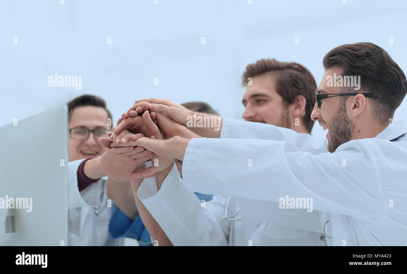 medical team showing their success Stock Photo - Alamy
